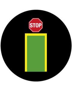Walkway End with Stop Sign | Gobo Projector Safety Sign | Warehouse ...