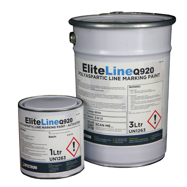 EliteLine Q920 Polyaspartic Line Marking Paint White 4L | WSS Europe Ltd