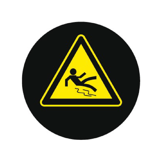 Slip Hazard Symbol | Gobo Projector Safety Sign | Warehouse Safety ...
