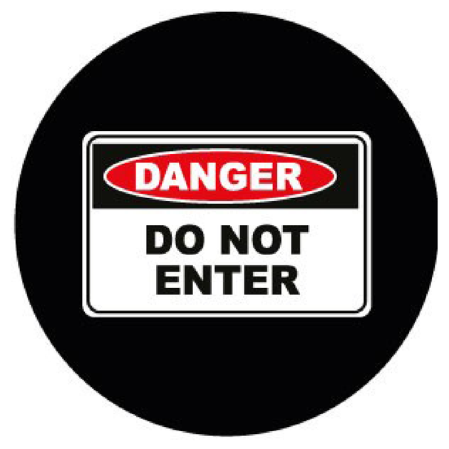 Danger Do Not Enter Rectangle Sign | Gobo Projector Safety Sign ...