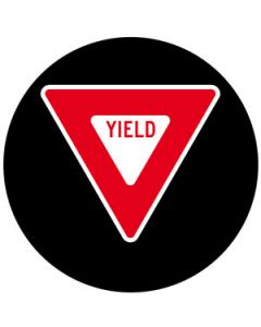 "YIELD" Warning Sign | Gobo Projector Safety Sign | Warehouse Safety ...