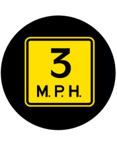 3 MPH Speed Limit Sign | Gobo Projector Safety Sign | Warehouse Safety ...