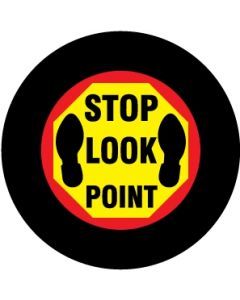 "Stop, Look, Point" Warning Symbol | Gobo Projector Safety Sign | WSS ...