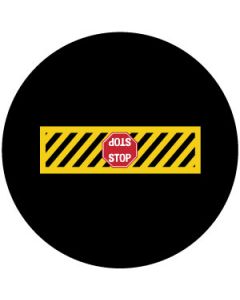 Hatched Crossing Area With Stop Sign | Gobo Projector Safety Sign ...