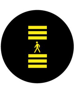 Zebra Crossing With Pedestrian Symbol | Gobo Projector Safety Sign ...