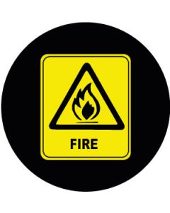 Fire Symbol Sign | Gobo Projector Safety Sign | Warehouse Safety ...