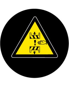 Hand Crush Zone Symbol | Gobo Projector Safety Sign | WSS Europe Ltd