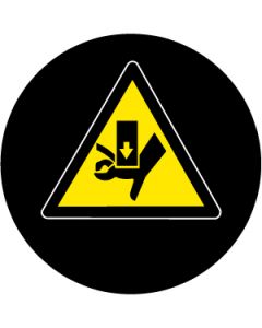 Warning Crush Injury Risk Symbol | Gobo Projector Safety Sign ...