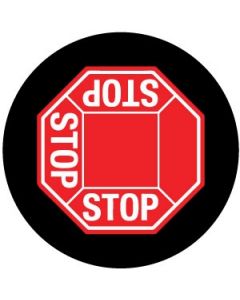 3-Way "Stop" Sign | Gobo Projector Safety Sign | Warehouse Safety ...
