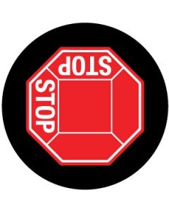 2-Way "Stop" Sign | Gobo Projector Safety Sign | Warehouse Safety ...