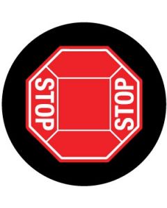 2-Way Opposite Directions "Stop" Sign | Gobo Projector Safety Sign ...